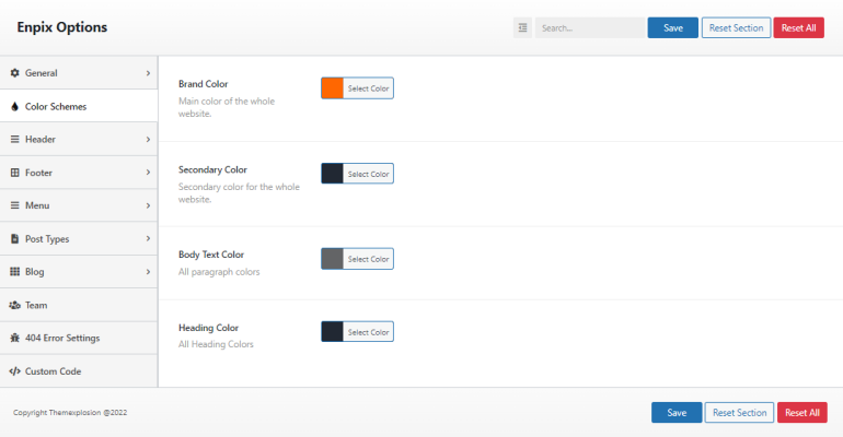 Color Schemes – Themexplosion Docs