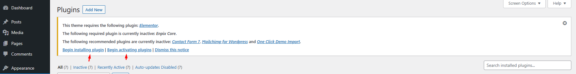 Demo Import – Themexplosion Docs
